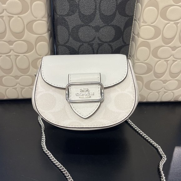 Coach | Accessories | Coach Morgan Card Case On A Chain In Signature ...